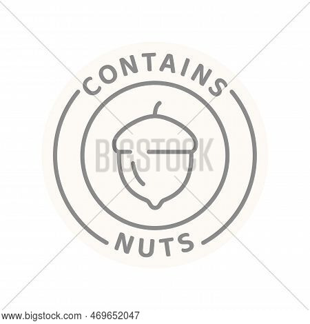 Contains Nuts Vector Vector & Photo (Free Trial) | Bigstock