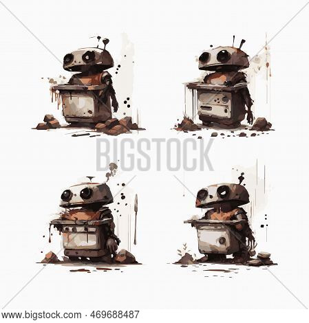Set Four Pictures. Vector & Photo (Free Trial) | Bigstock
