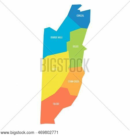 Belize Political Map Vector & Photo (Free Trial) | Bigstock