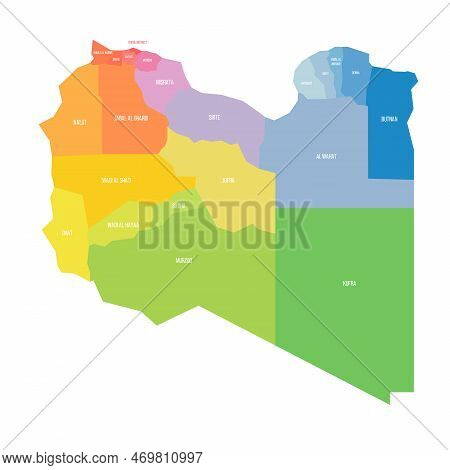 Libya Political Map Vector & Photo (Free Trial) | Bigstock