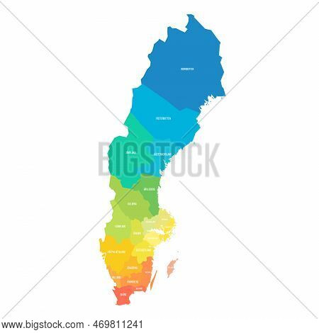 Sweden Political Map Vector & Photo (Free Trial) | Bigstock