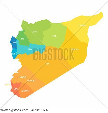 Syria Political Map Vector & Photo (Free Trial) | Bigstock