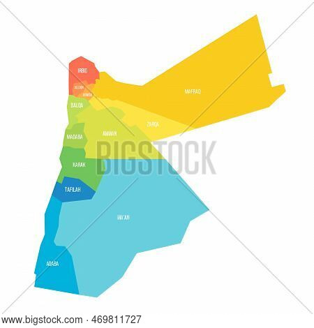 Jordan Political Map Vector & Photo (Free Trial) | Bigstock