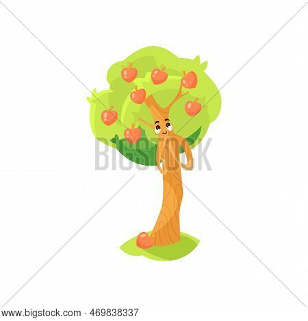 Happy Tree Cartoon Vector & Photo (Free Trial) | Bigstock
