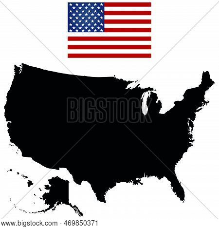 Usa Map Black America Vector & Photo (Free Trial) | Bigstock