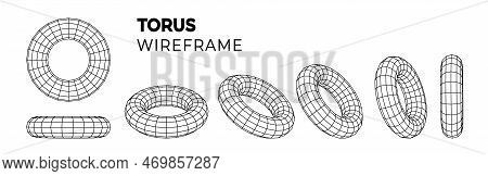 Wireframe Torus Grid Vector & Photo (Free Trial) | Bigstock