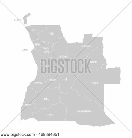 Angola Political Map Vector & Photo (Free Trial) | Bigstock