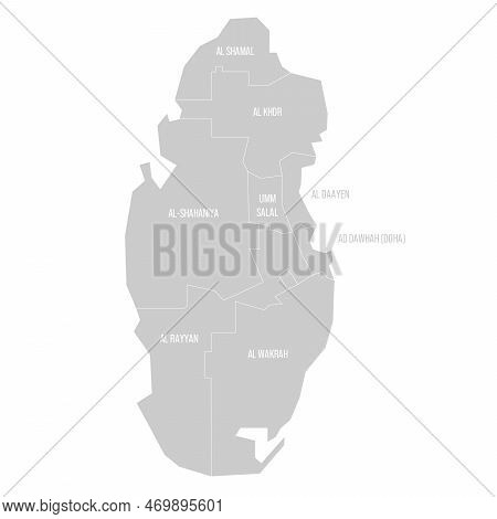 Qatar Political Map Vector & Photo (Free Trial) | Bigstock