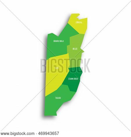 Belize Political Map Vector & Photo (Free Trial) | Bigstock