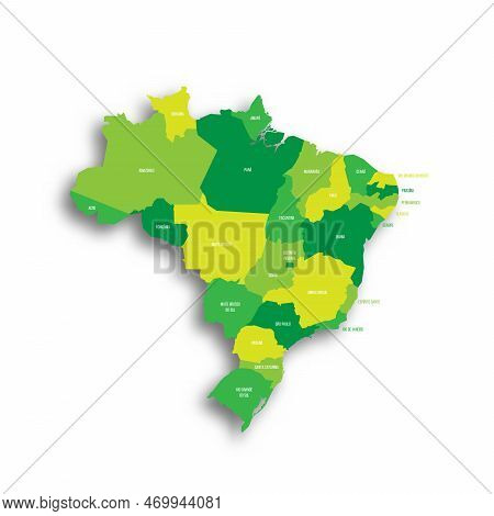 Brazil Political Map Vector & Photo (Free Trial) | Bigstock
