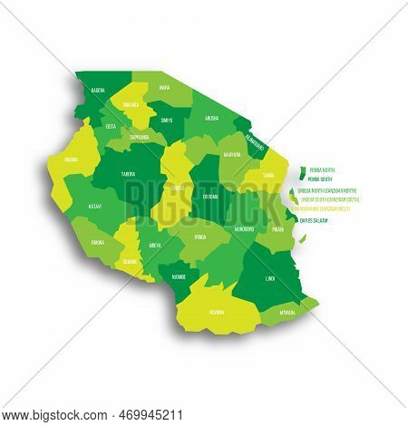 Tanzania Political Vector & Photo (Free Trial) | Bigstock