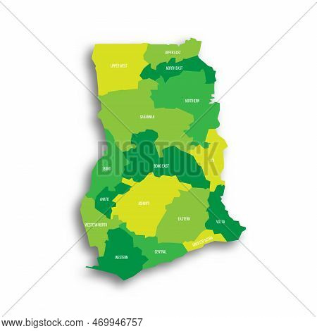 Ghana Political Map Vector & Photo (Free Trial) | Bigstock