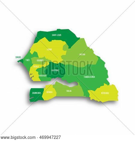 Senegal Political Map Vector & Photo (Free Trial) | Bigstock