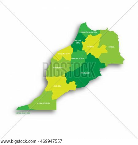 Morocco Political Map Vector & Photo (Free Trial) | Bigstock