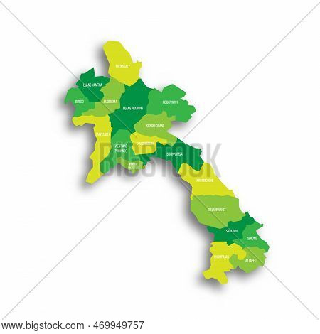 Laos Political Map Vector & Photo (Free Trial) | Bigstock