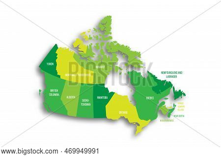 Canada Political Map Vector & Photo (Free Trial) | Bigstock
