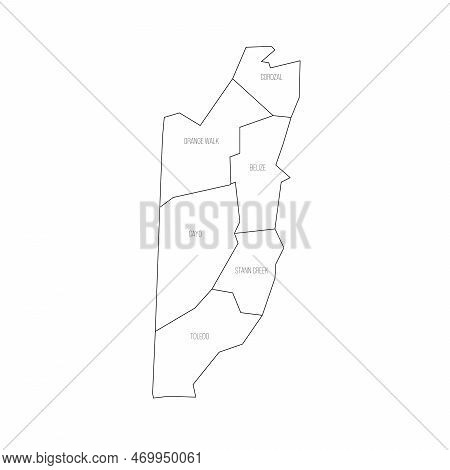 Belize Political Map Vector & Photo (Free Trial) | Bigstock