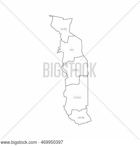 Togo Political Map Vector & Photo (Free Trial) | Bigstock