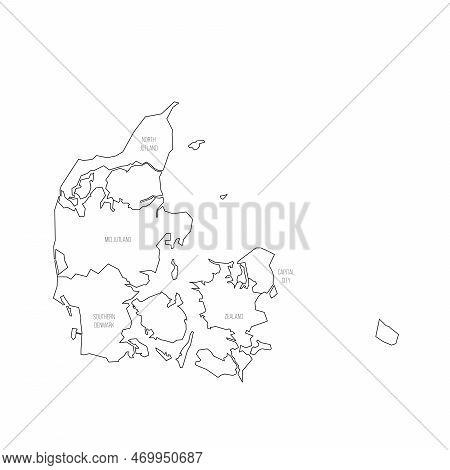 Denmark Political Map Vector & Photo (Free Trial) | Bigstock