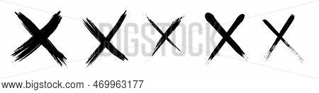 Crossed Brush Strokes Vector & Photo (Free Trial) | Bigstock