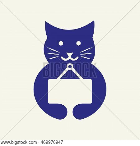 Cat Notice Board Logo Vector & Photo (Free Trial) | Bigstock