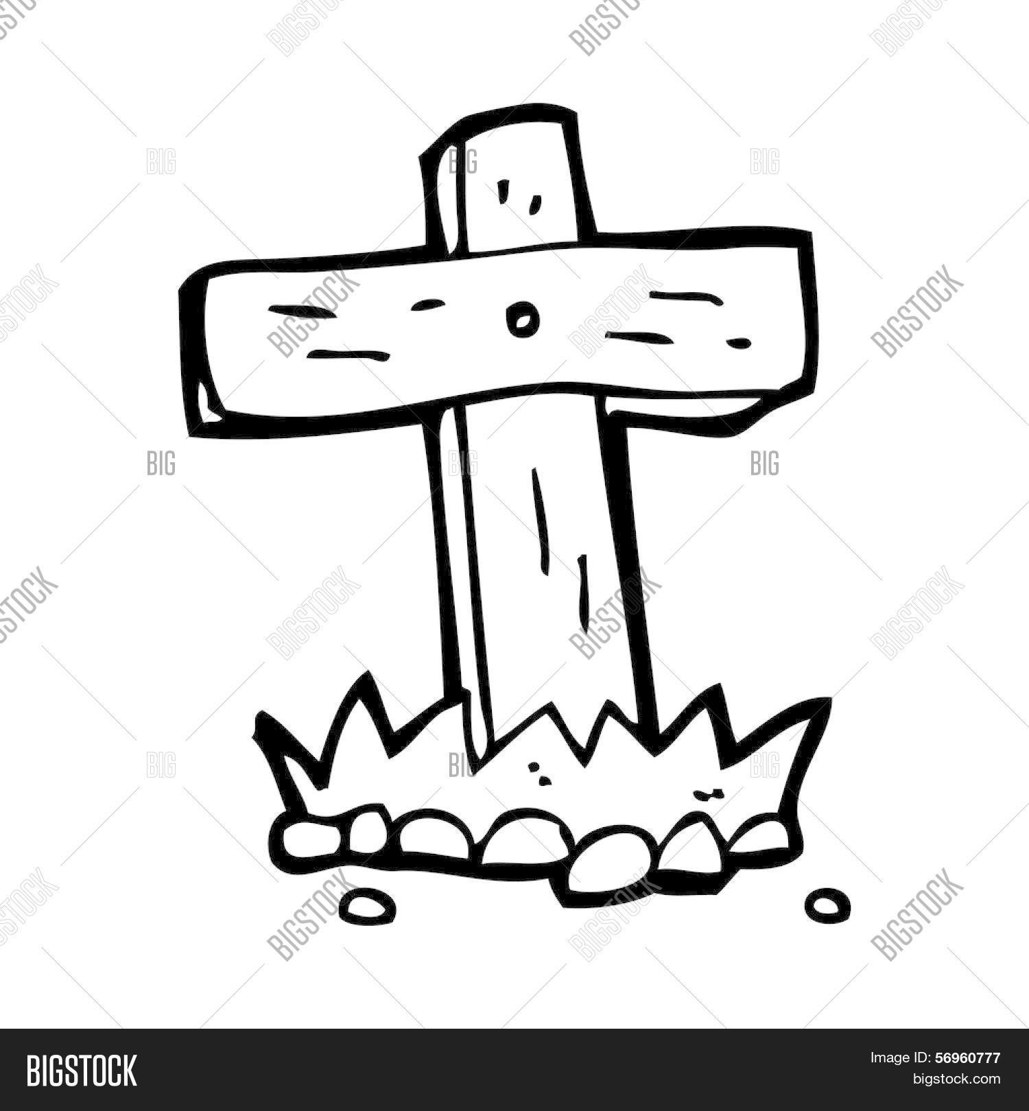 Cartoon Wooden Cross Vector & Photo (Free Trial) | Bigstock