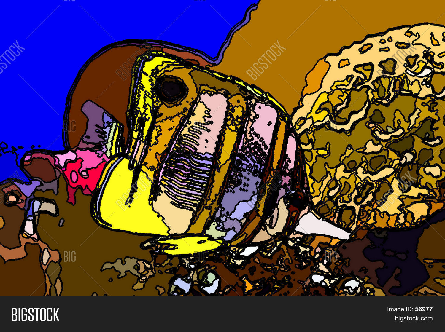 Illustrated Fish Image & Photo (Free Trial) | Bigstock