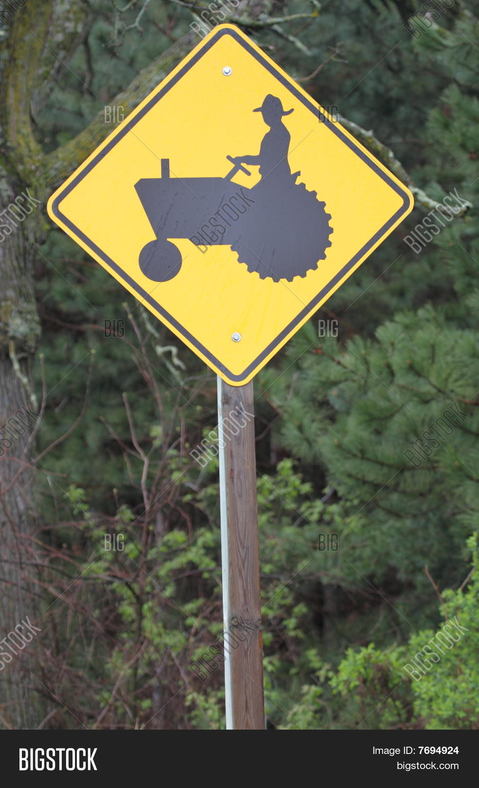 Tractor Road Sign Image & Photo (Free Trial) | Bigstock