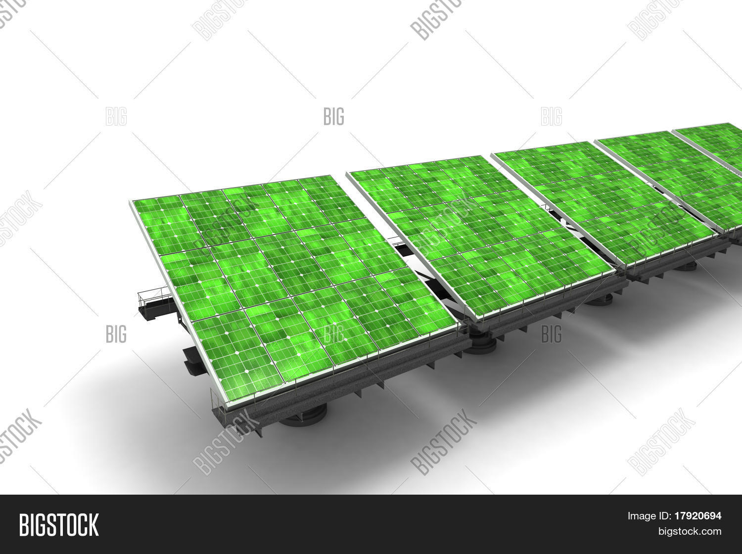 Row Green Solar Panels Image & Photo (Free Trial) | Bigstock