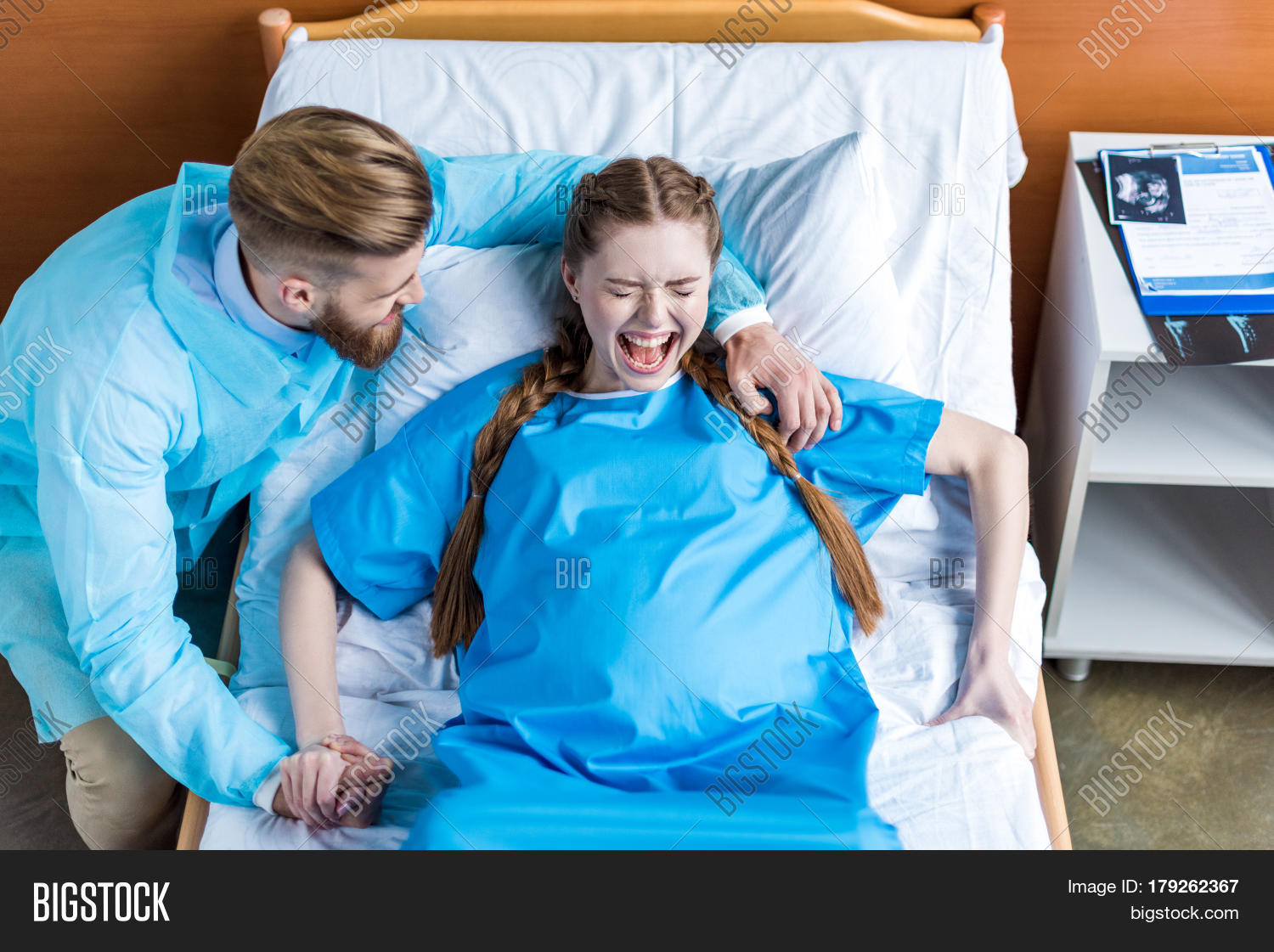 Pregnant Man Giving Birth