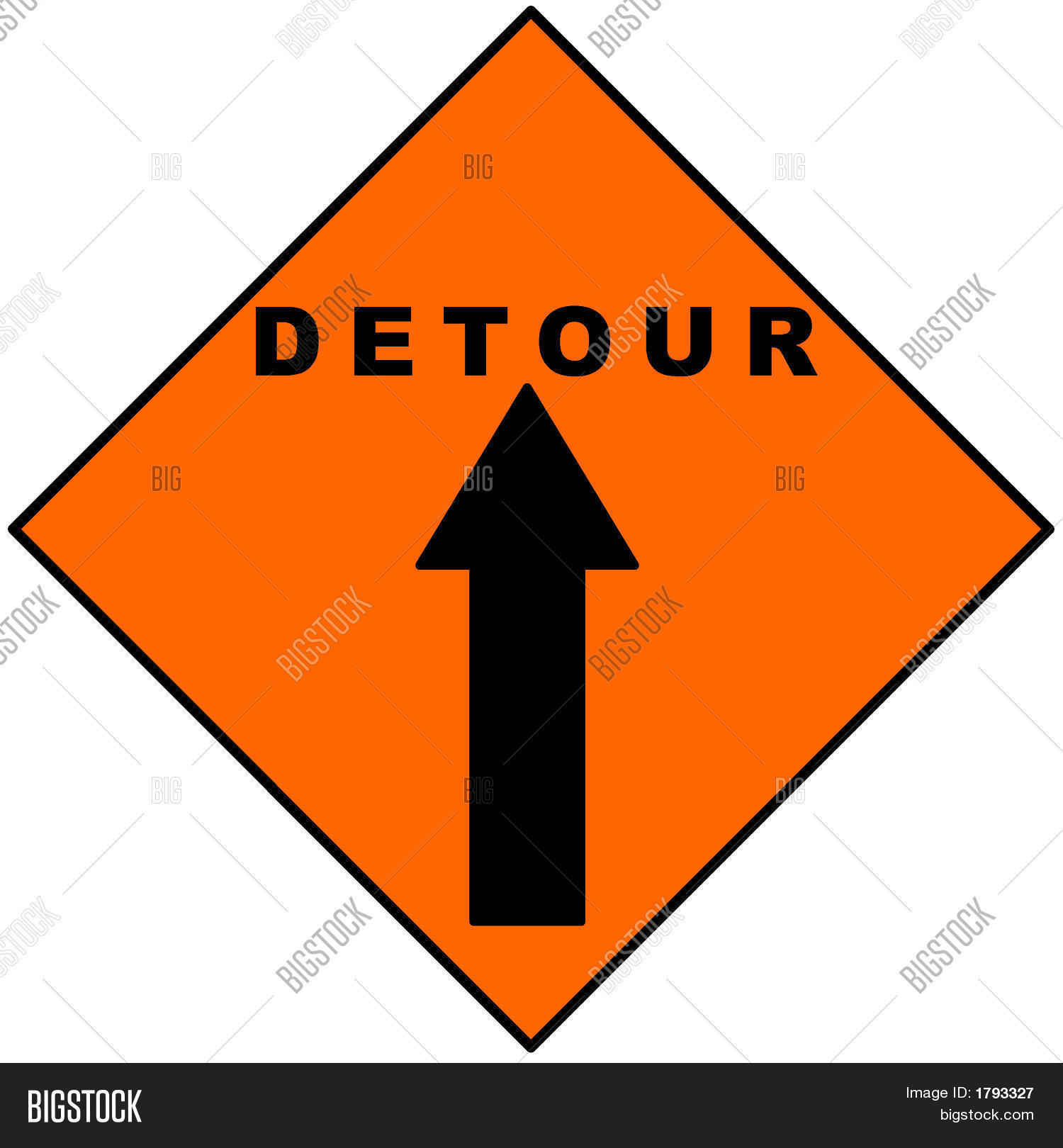 Detour Sign Image & Photo (Free Trial) | Bigstock