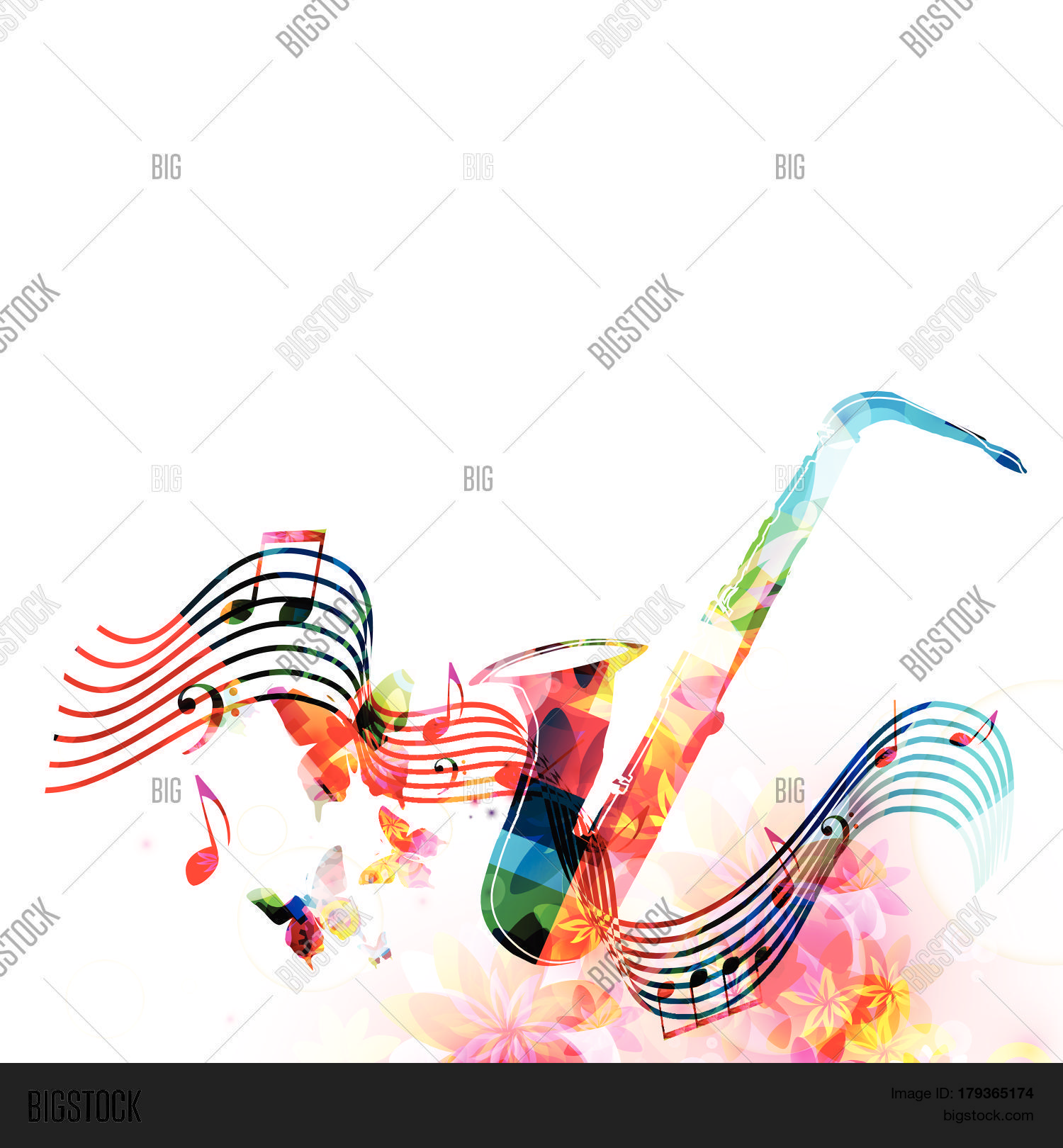Colorful Saxophone Vector & Photo (Free Trial) | Bigstock