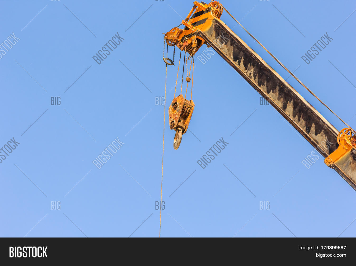 Yellow Truck Crane Image & Photo (Free Trial) | Bigstock