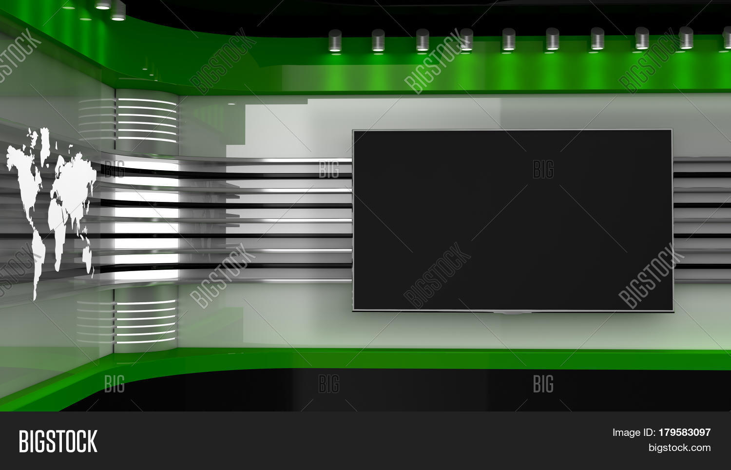 Tv Studio. Green Image & Photo (Free Trial) | Bigstock