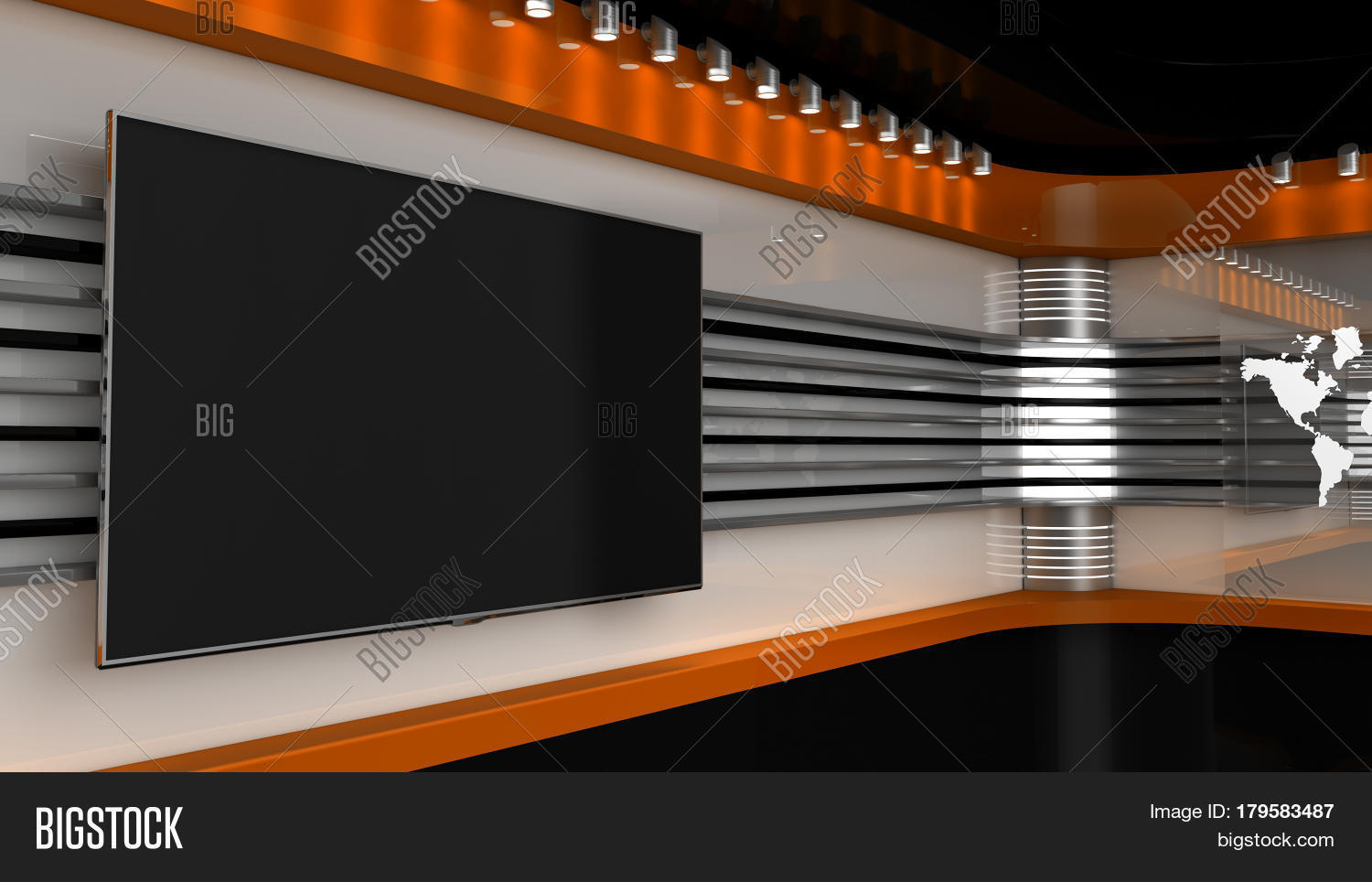 Tv Studio. Orange Image & Photo (Free Trial) | Bigstock