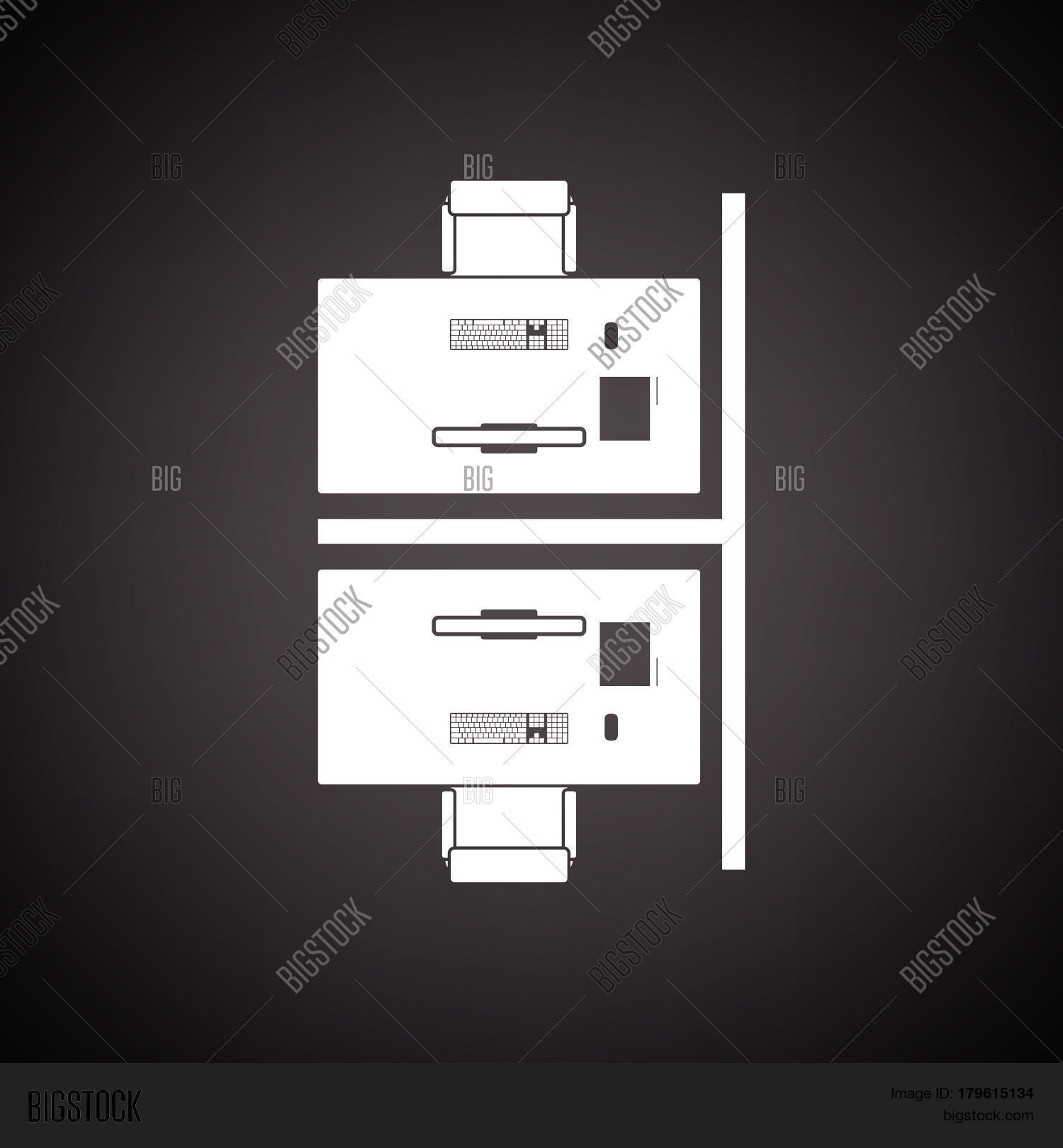 Office Table Top View Vector & Photo (Free Trial) | Bigstock