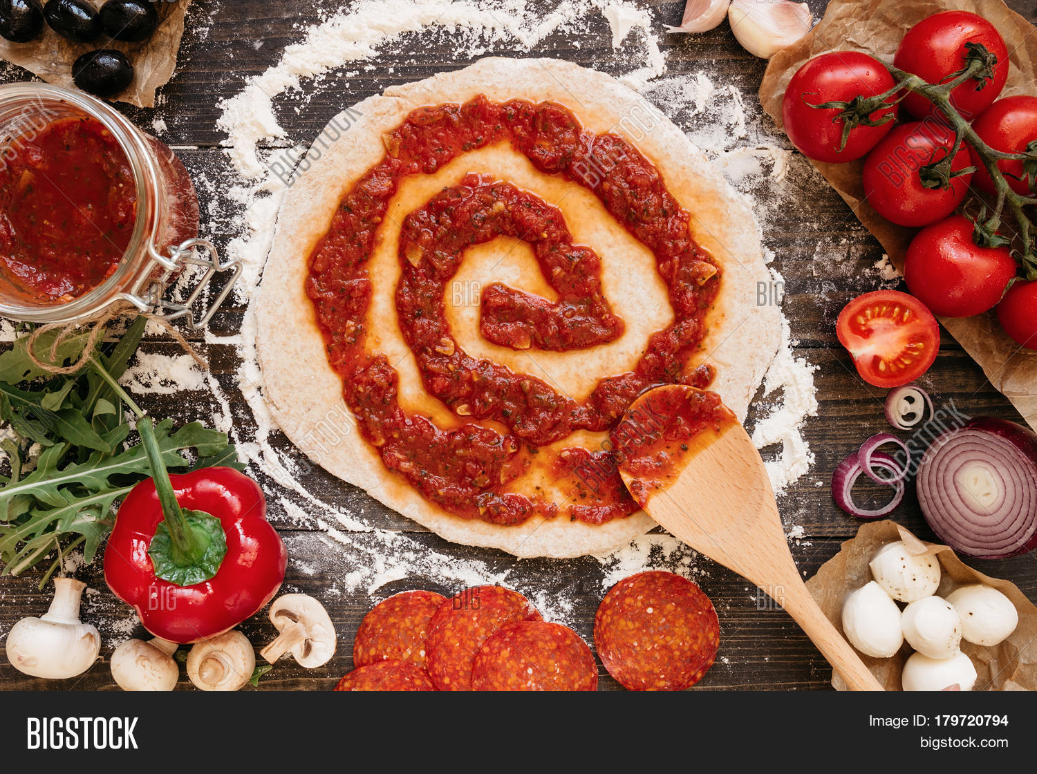 Cooking Pizza. Adding Image & Photo (Free Trial) | Bigstock