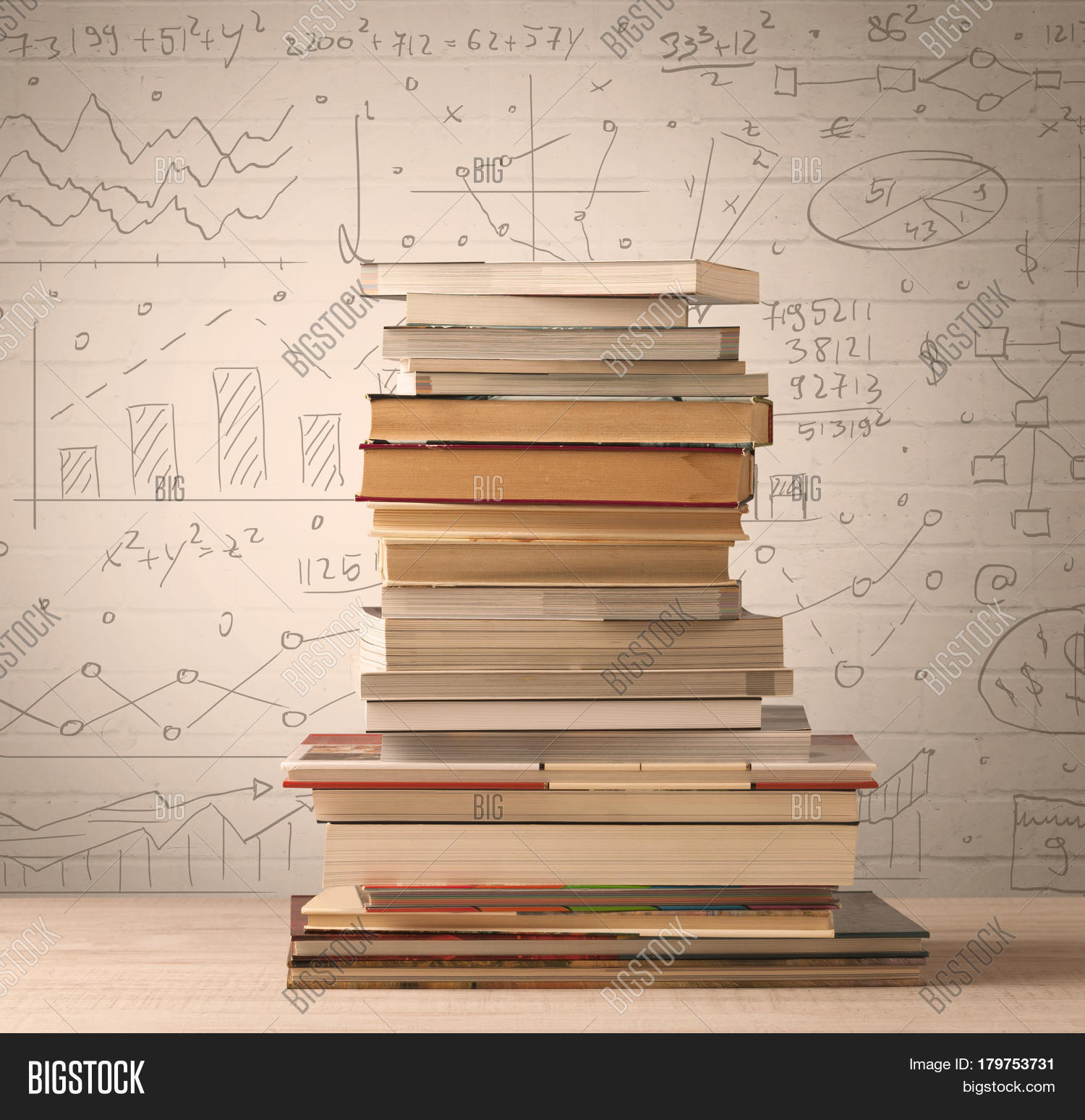 Pile Books Math Image & Photo (Free Trial) | Bigstock
