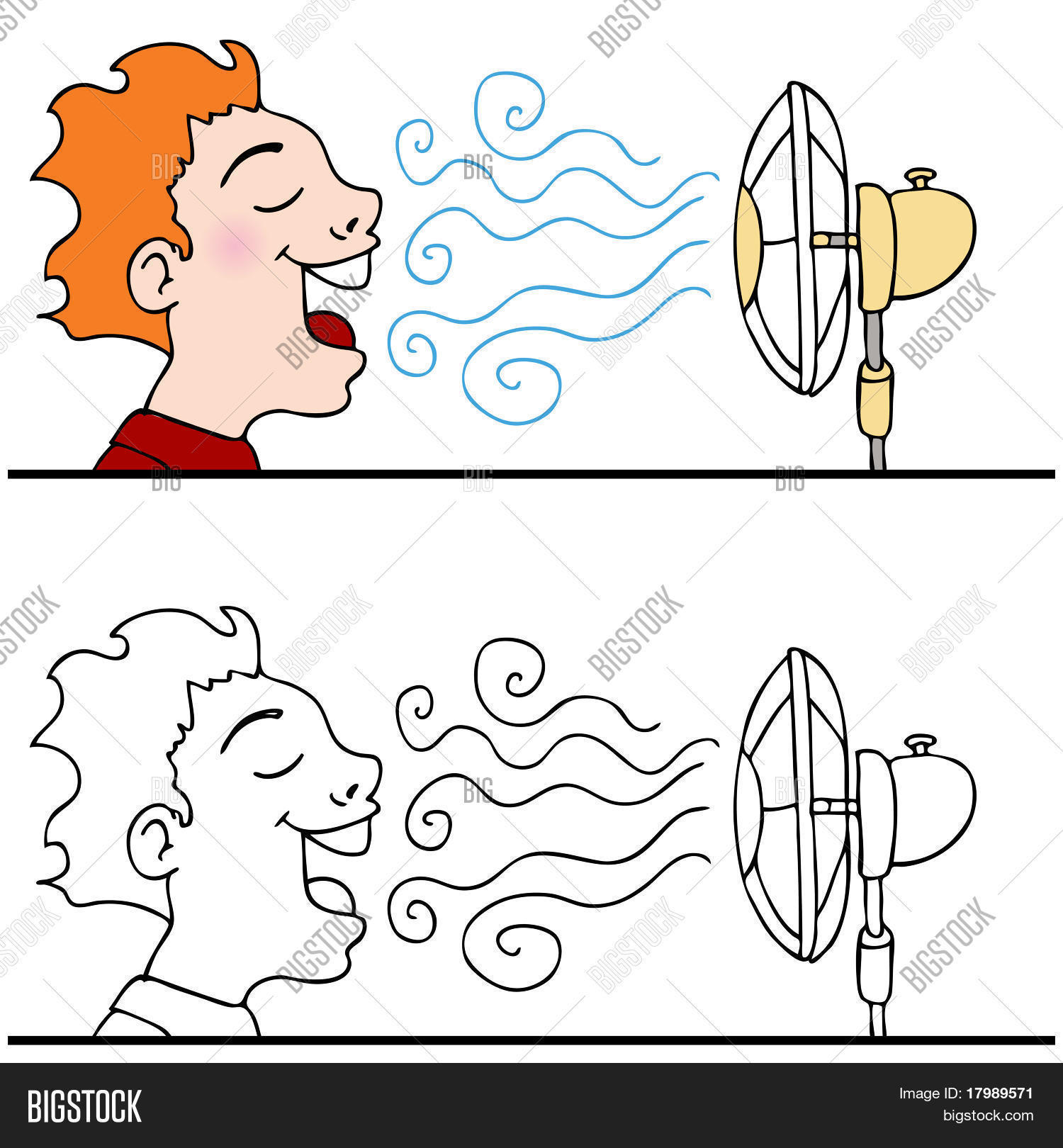 Image Man Cooling Off Vector & Photo (Free Trial) | Bigstock