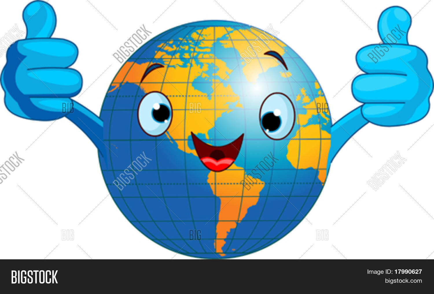 Cartoon World Globe Vector