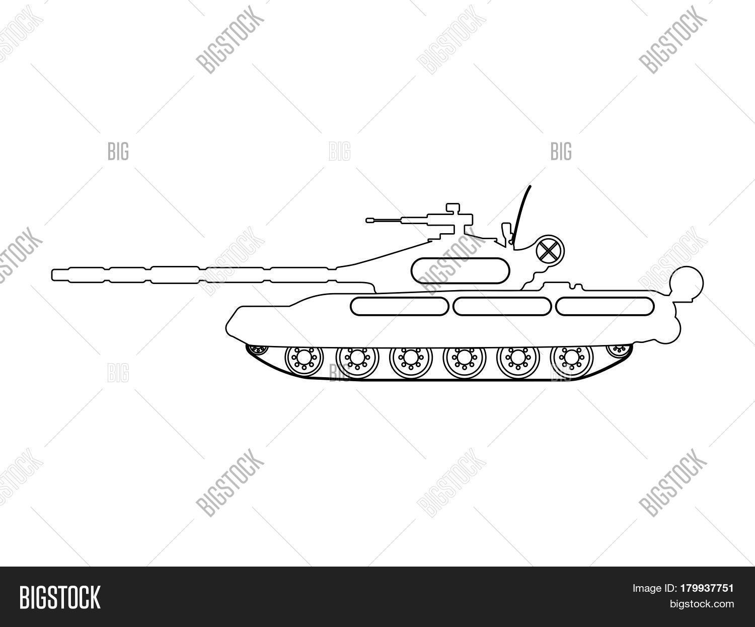 Tank Outline. Vector & Photo (Free Trial) | Bigstock