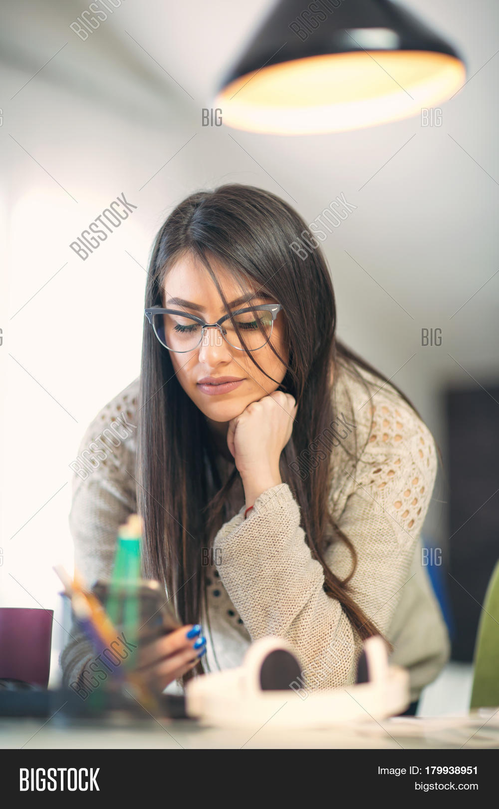 Woman Leaning Over Image & Photo (Free Trial) | Bigstock
