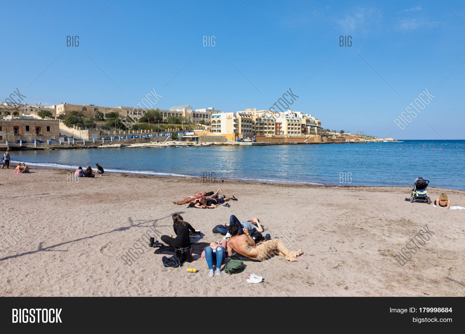 St. Georgeis Bay Malta Image & Photo (Free Trial) | Bigstock