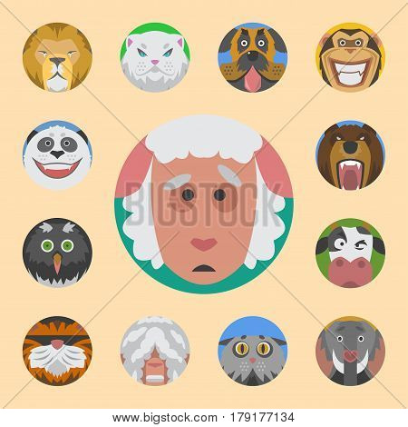 Cute Animals Emotions Vector & Photo (Free Trial) | Bigstock