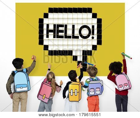 Kids Say Hello Hi Image & Photo (Free Trial) | Bigstock