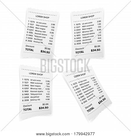 Sales Printed Receipt Vector & Photo (Free Trial) | Bigstock