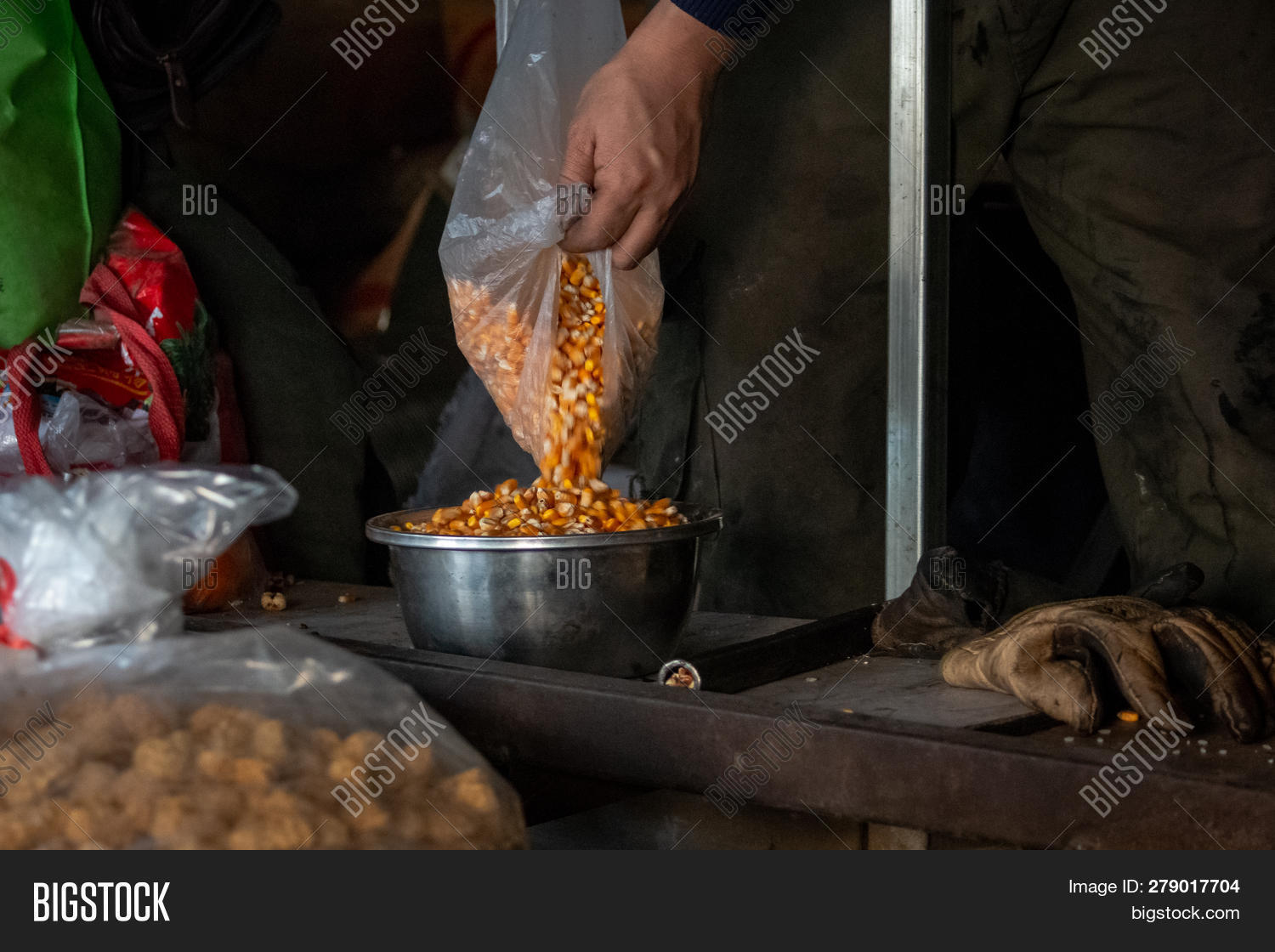Worker Pours Corn Image & Photo (Free Trial) | Bigstock