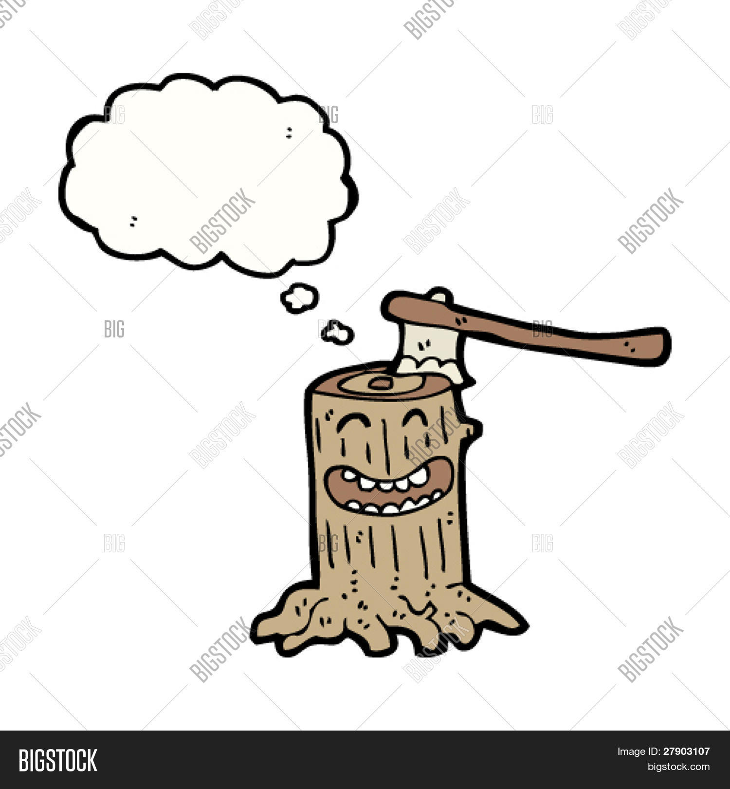 Happy Tree Stump Vector & Photo (Free Trial) | Bigstock