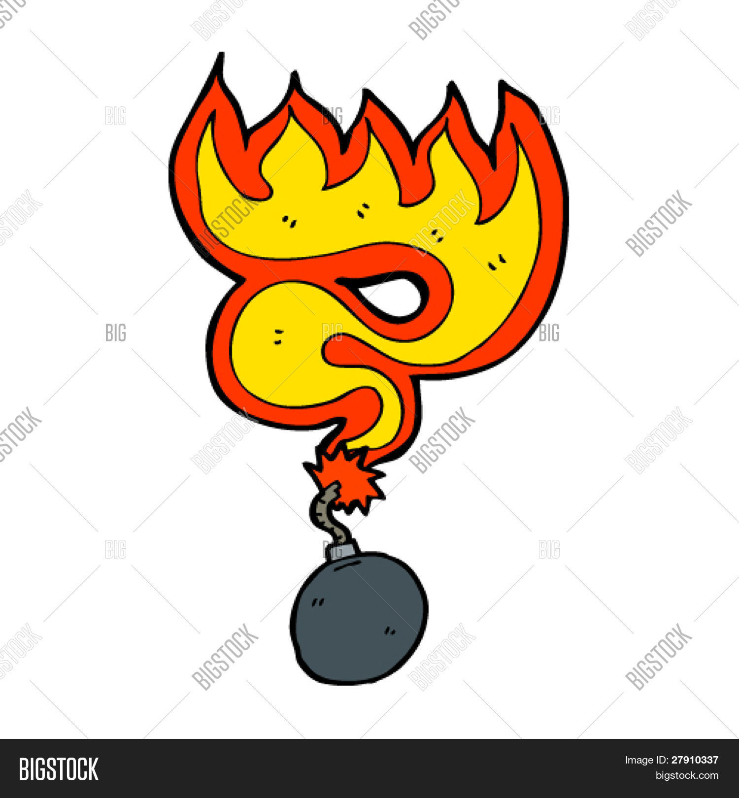 Cartoon Bomb Burning Vector & Photo (Free Trial) | Bigstock