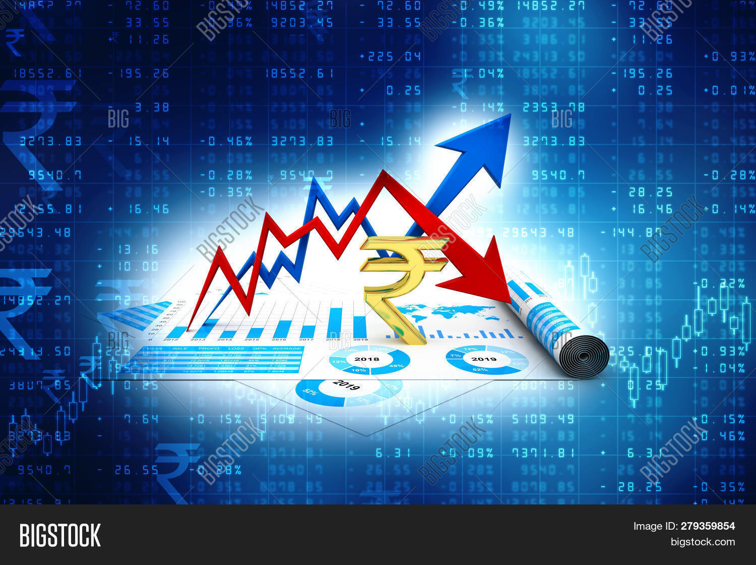 Business Graph Rupee Image & Photo (Free Trial) | Bigstock